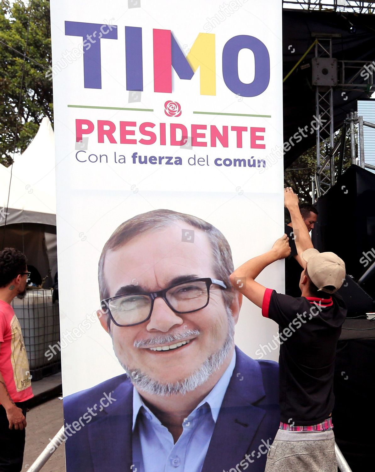 Man Installs Sign Image Timochenko Leader Editorial Stock Photo - Stock ...