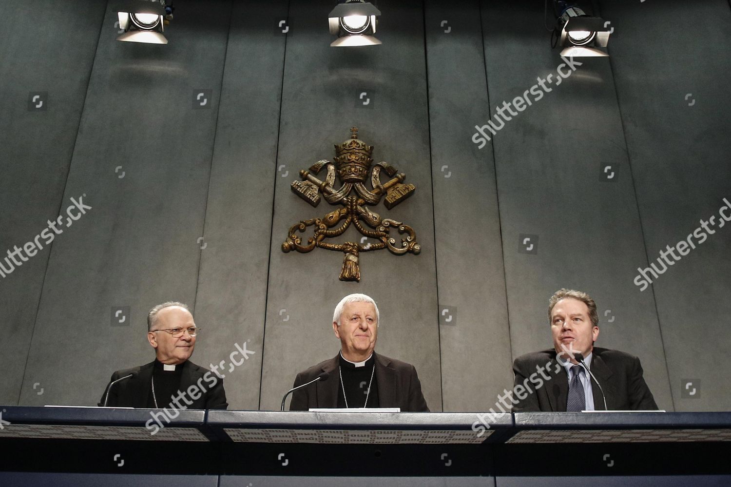 Left Monsignor Angelo Zani Cardinal Giuseppe Editorial Stock Photo ...