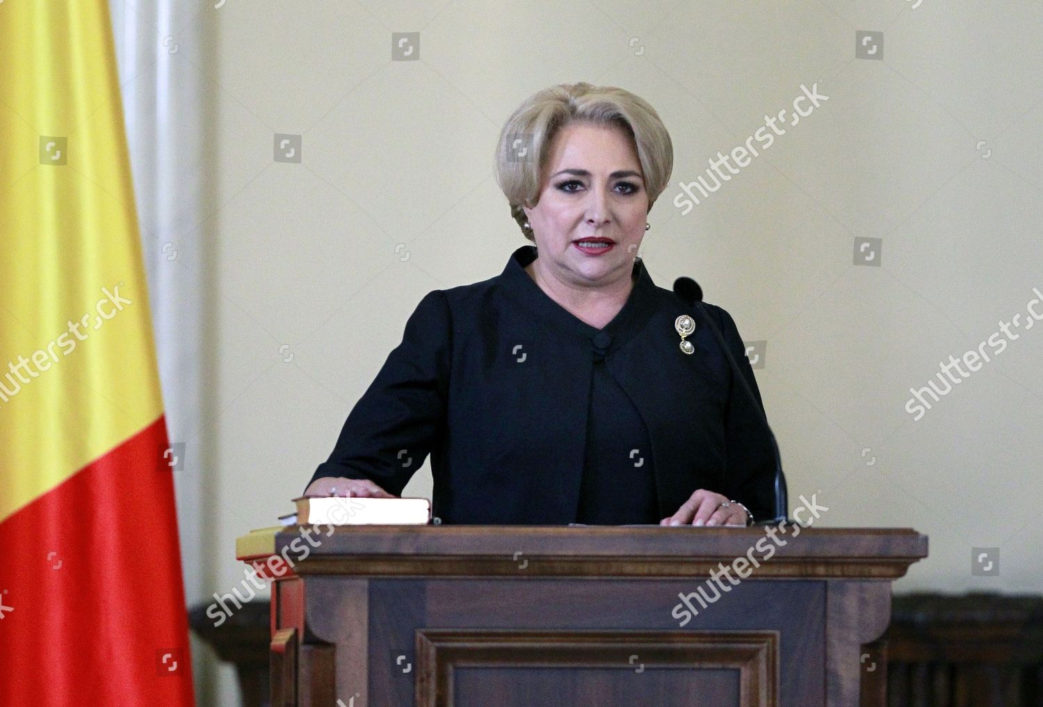 Romanian Prime Minister Viorica Dancila Takes Editorial Stock Photo ...