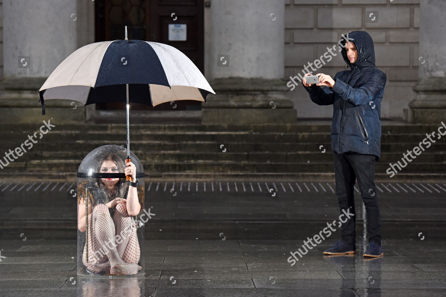 Contortionist Sarah Twist Glass Bottle Attracts Editorial Stock Photo ...