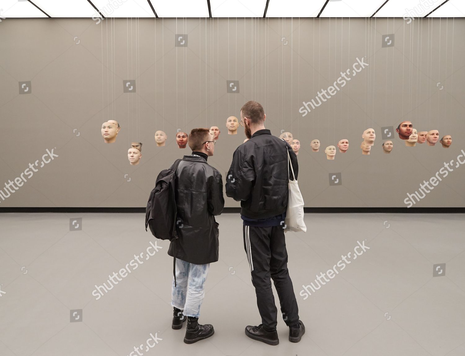Visitors Look Artwork Becoming Resemblance By Editorial Stock Photo ...