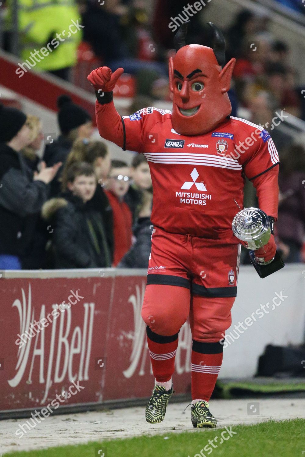 Salfords Red Devil Mascotduring Salford Red Editorial Stock Photo ...