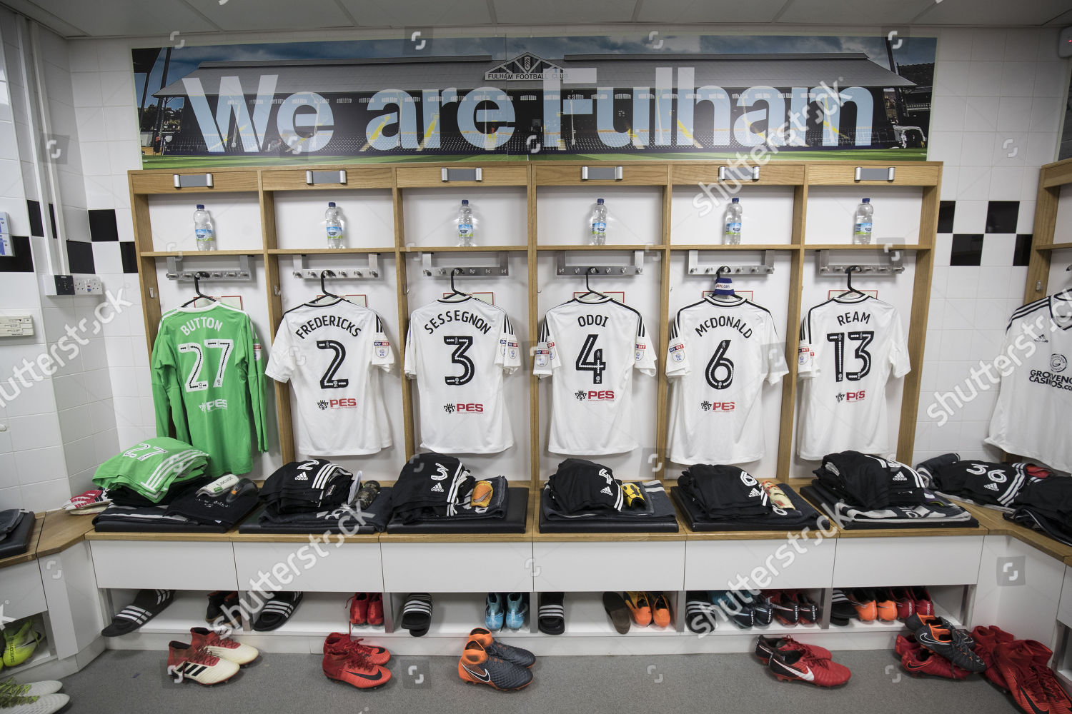 Fulham Shirts Hanging Dressing Room Editorial Stock Photo - Stock Image ...