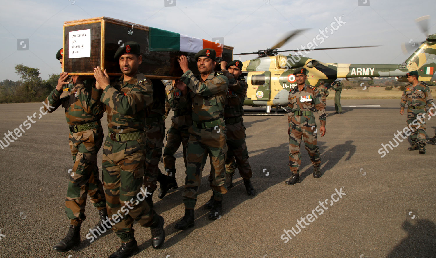 Indian Army Officers Carry Coffin Army Editorial Stock Photo - Stock ...