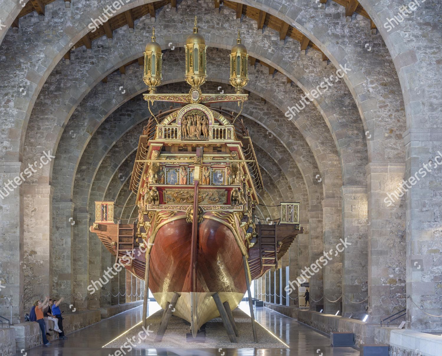 Replica Rowing Galley 16th Century Maritime Editorial Stock Photo ...