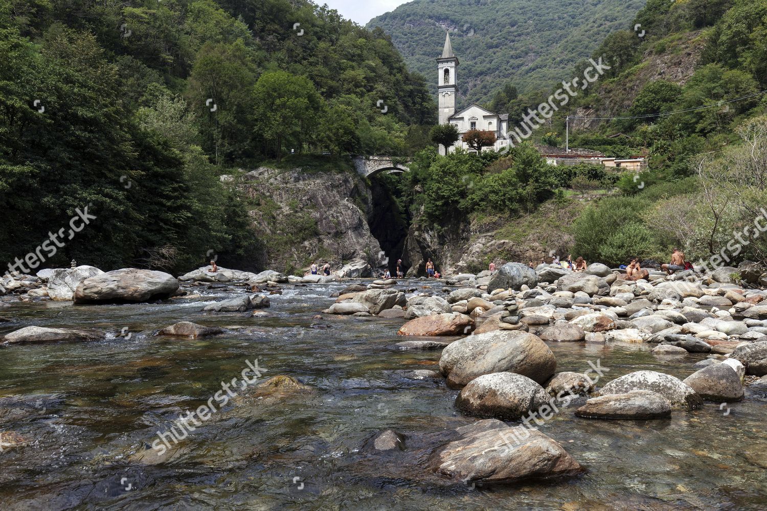 River Cannobino End Sant Anna Ravine Editorial Stock Photo - Stock ...