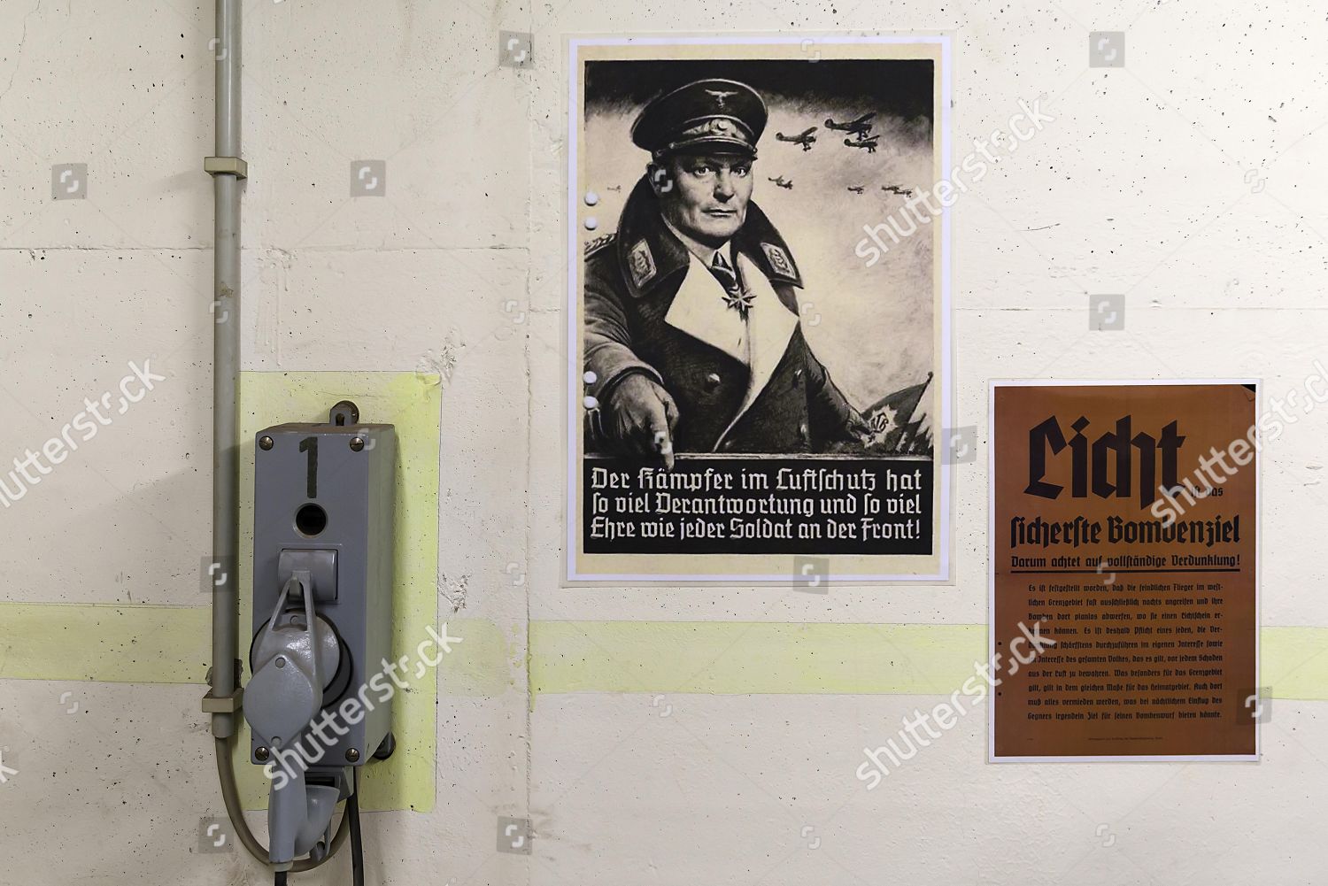Bunker Telephone Poster Goering Civil Airraid Editorial Stock Photo ...