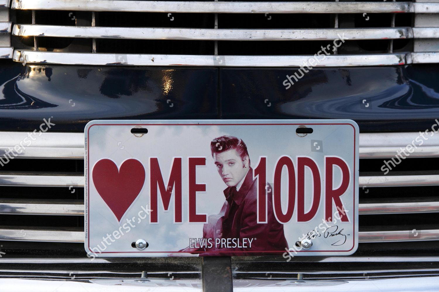 Licence Plate Elvis Presley On Oldtimer Editorial Stock Photo - Stock ...