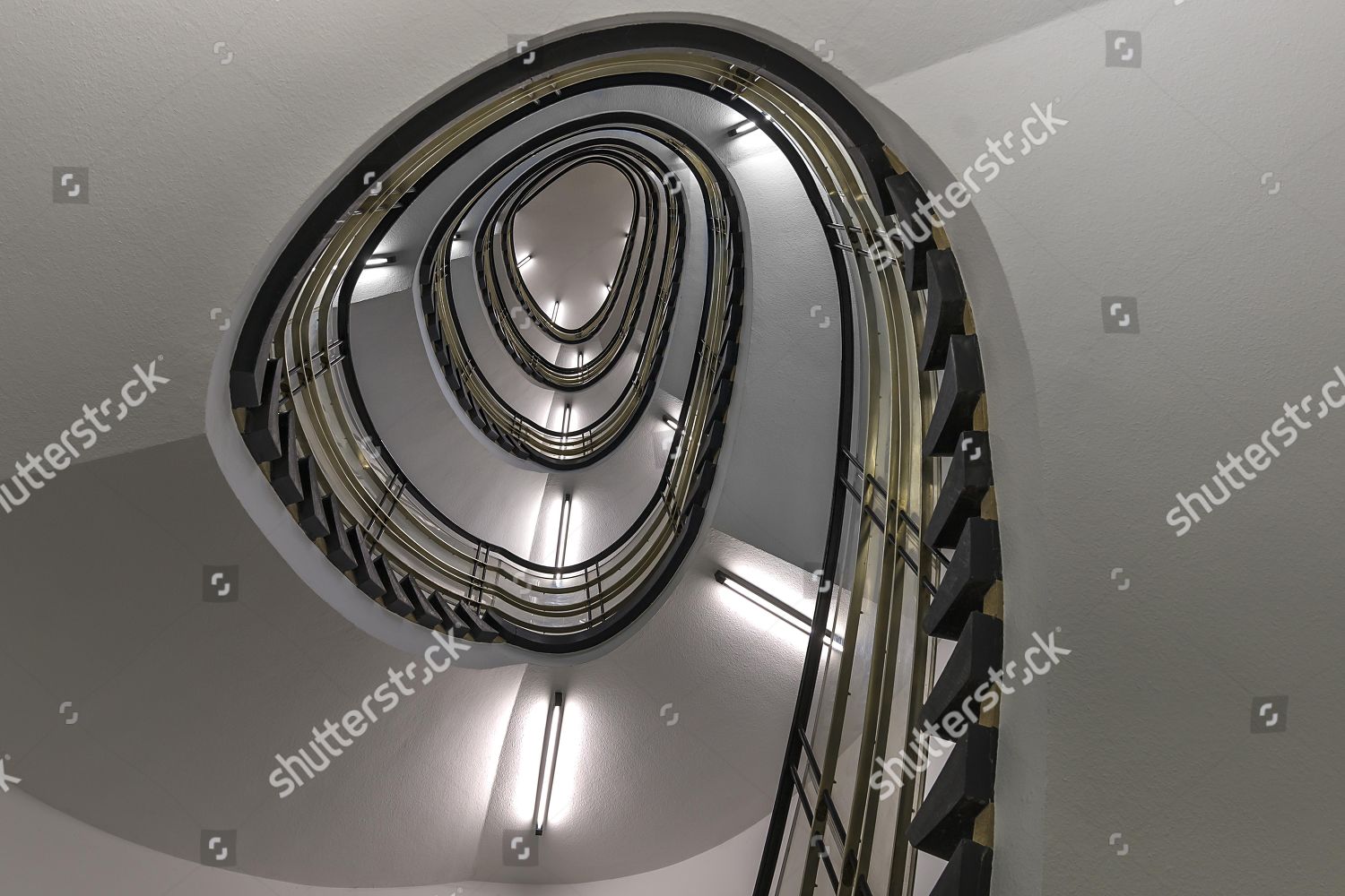 Staircase Architecture 1950s Seen Below Germany Editorial Stock Photo ...