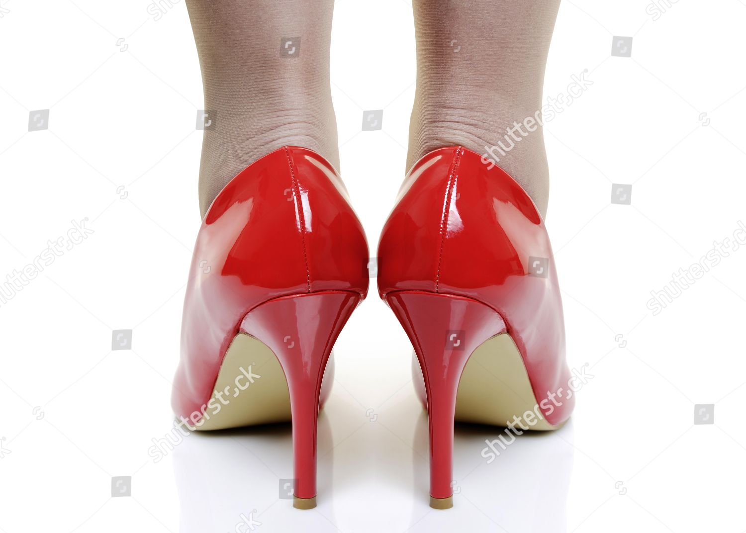 Model Released Red Stiletto High Heels Editorial Stock Photo - Stock ...