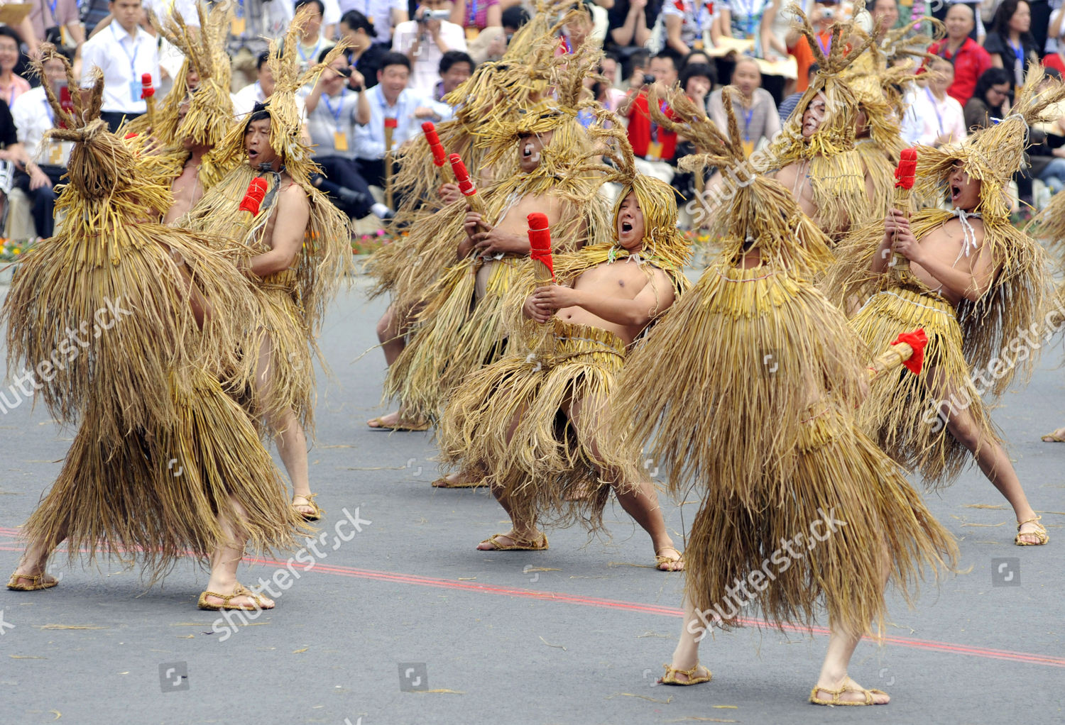 Performers Ethnic Tujia Dance Celebrate Harvest Editorial Stock Photo ...