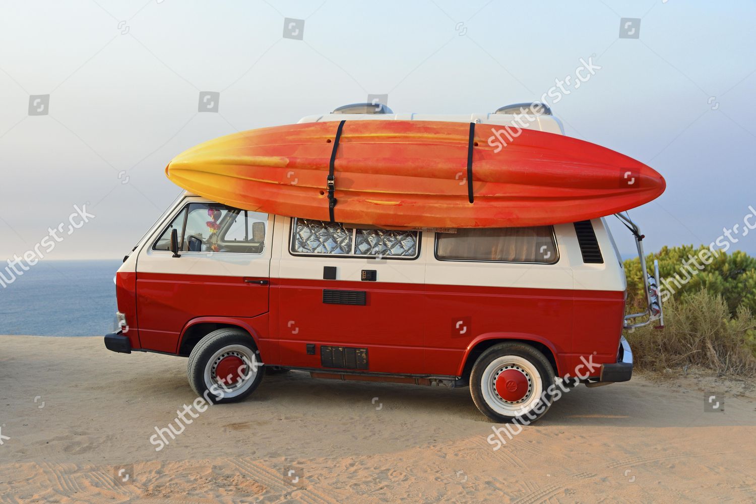 Vw Bus Kayak Praia Da Marinha Editorial Stock Photo - Stock Image ...
