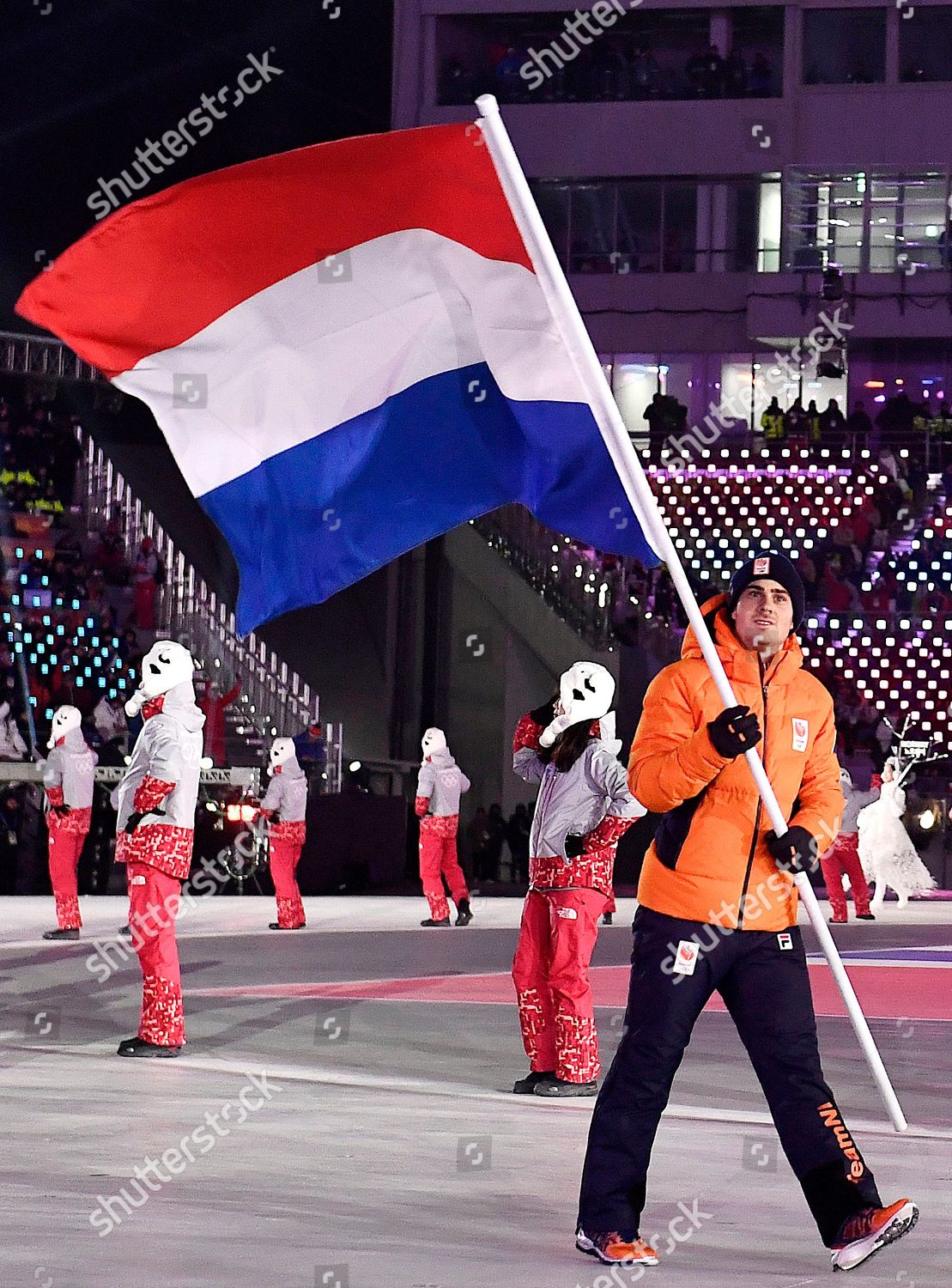 Flagbearer Netherlands Jan Smeekens Arrives Opening Editorial Stock ...