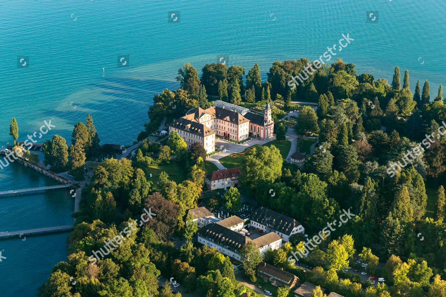 Aerial View Mainau Island Castle Lake Editorial Stock Photo - Stock ...