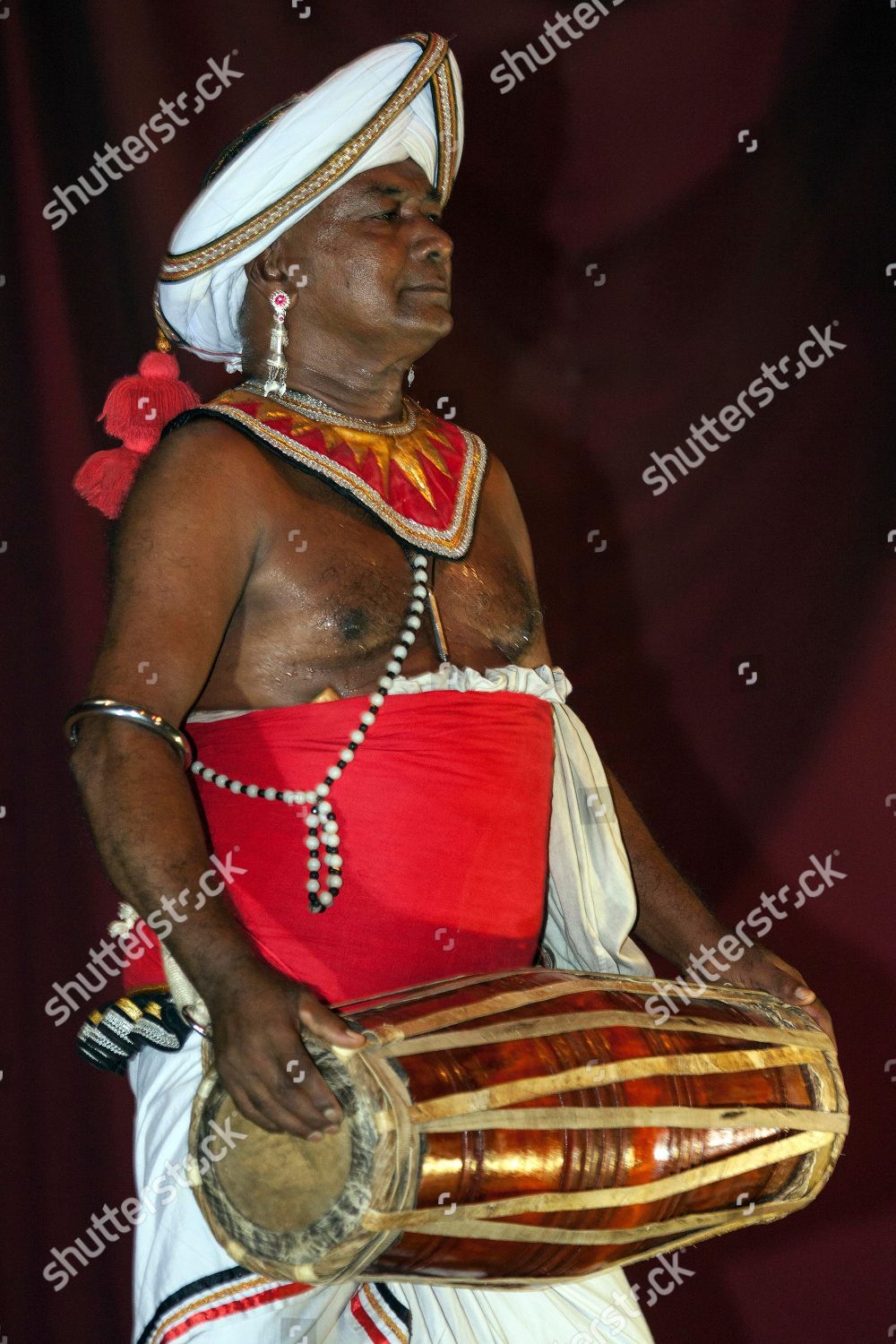 Drummer Traditional Costume Kandy Central Province Editorial Stock ...