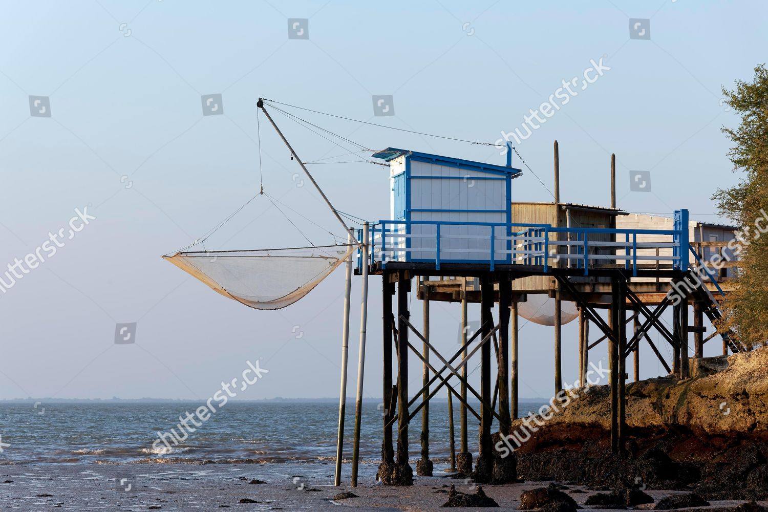 Traditional Fishing Huts Built On Stilts Editorial Stock Photo - Stock ...