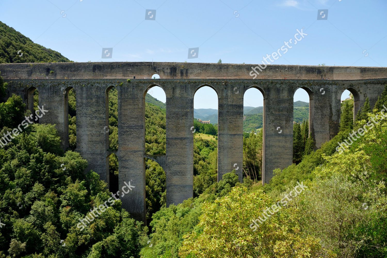 Towers Bridge Spoleto Umbria Italy Editorial Stock Photo - Stock Image ...