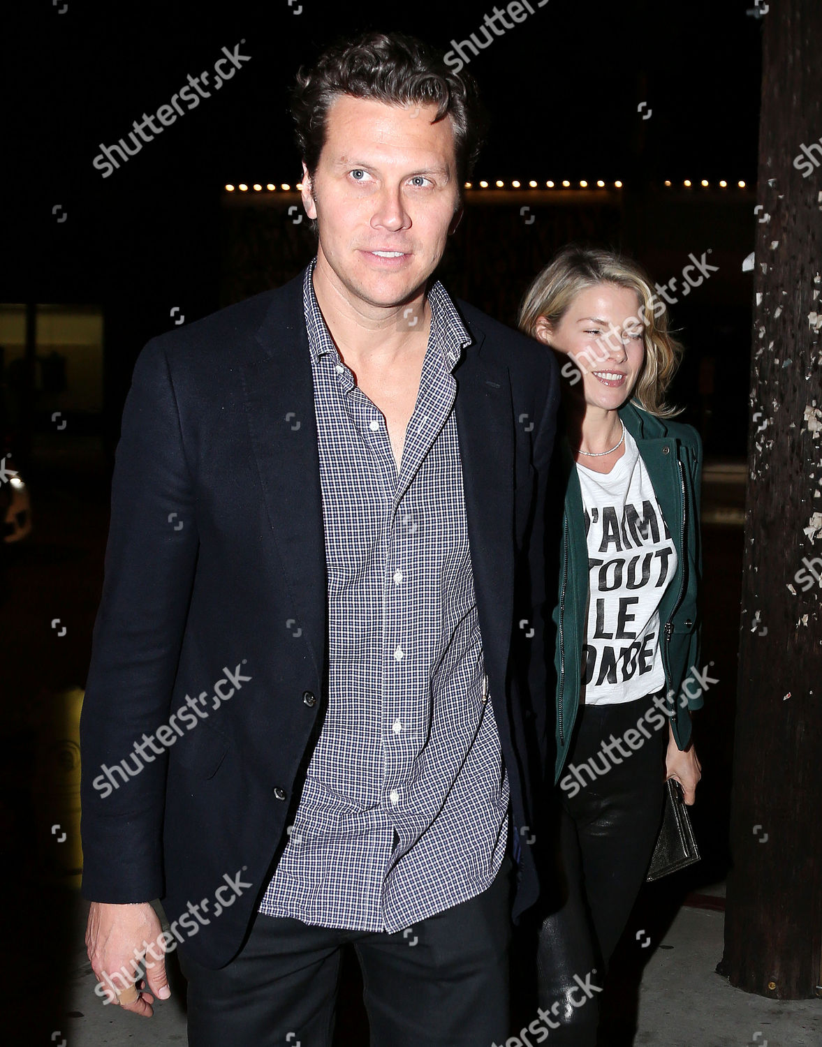 Ali Larter Husband Hayes Macarthur Leaving Editorial Stock Photo ...
