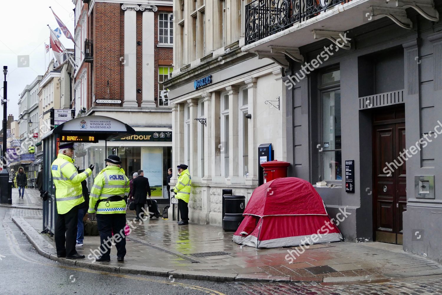 Police Stand By Homeless Persons Tent Editorial Stock Photo - Stock ...