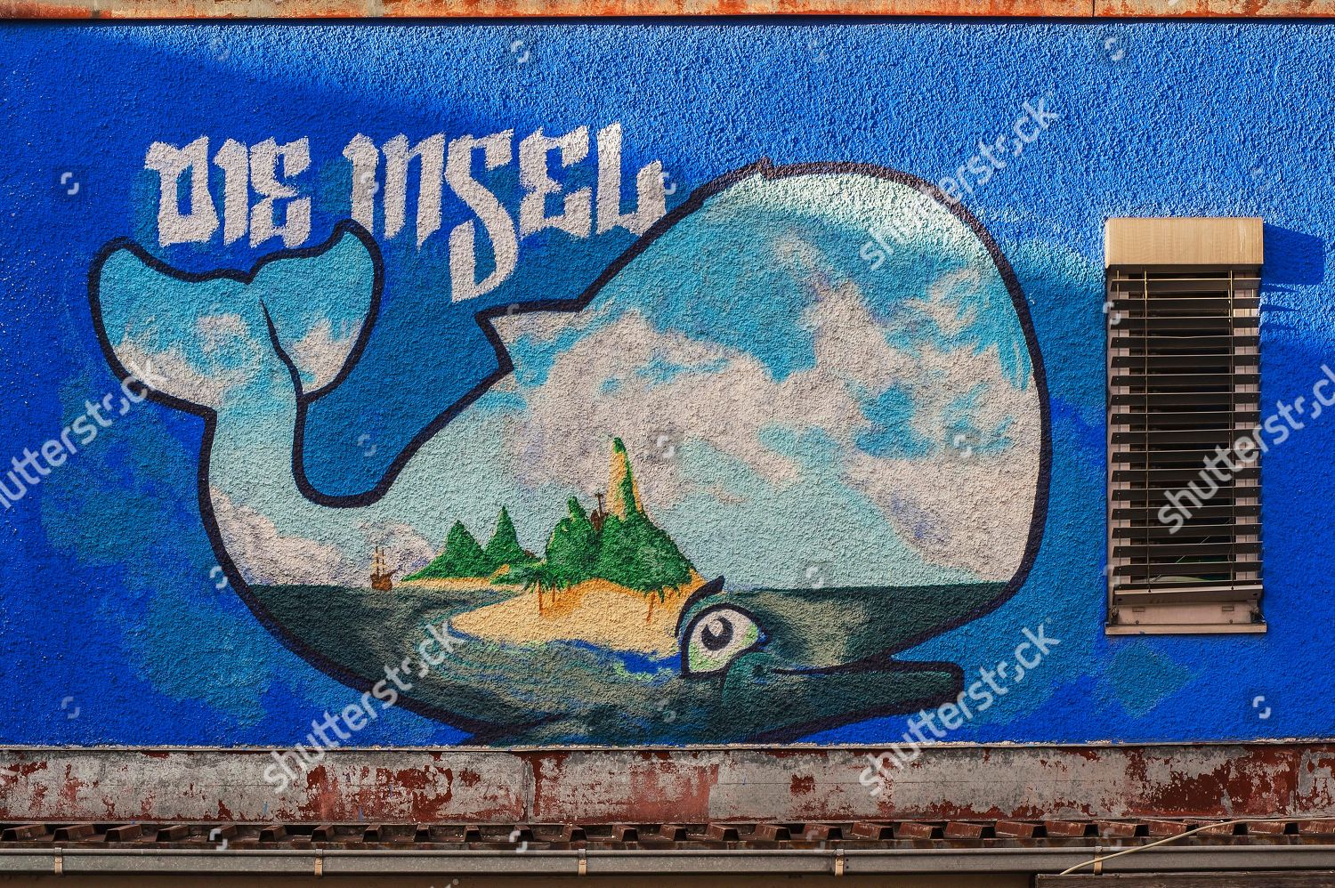 Graffiti Wal Mit Insel Works Quarter Editorial Stock Photo - Stock ...