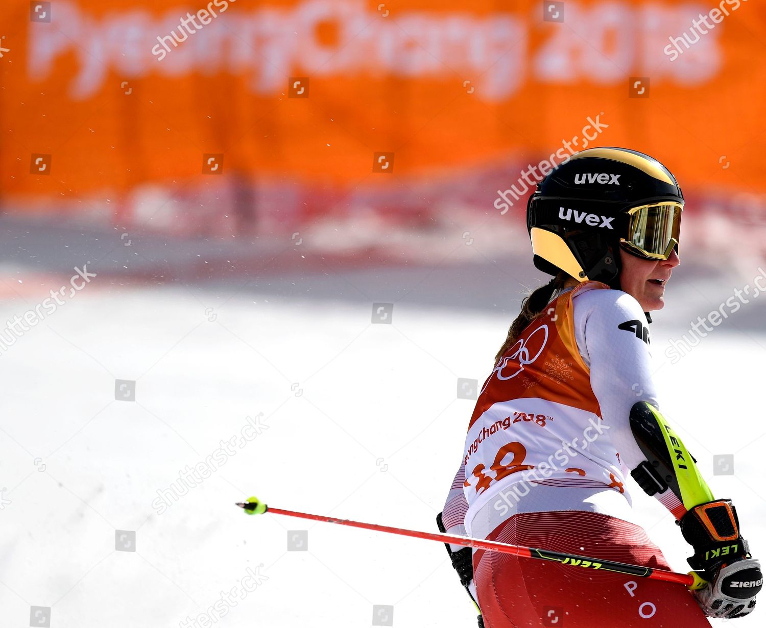 Maryna Gasienicadaniel Poland Reacts Finish Area Editorial Stock Photo - Stock Image | Shutterstock