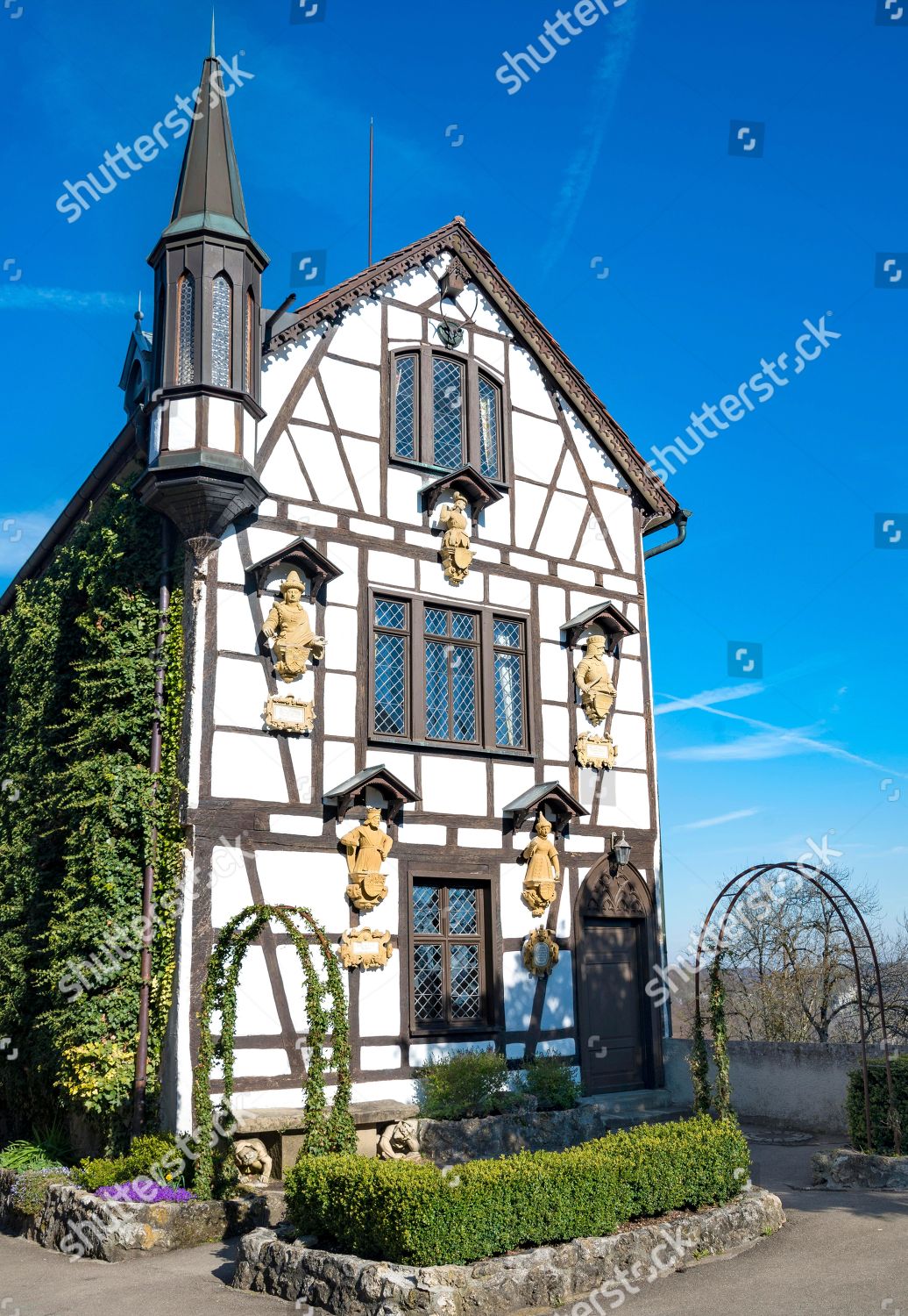Halftimbered House Medieval Gables Roof Lichtenstein Editorial Stock ...