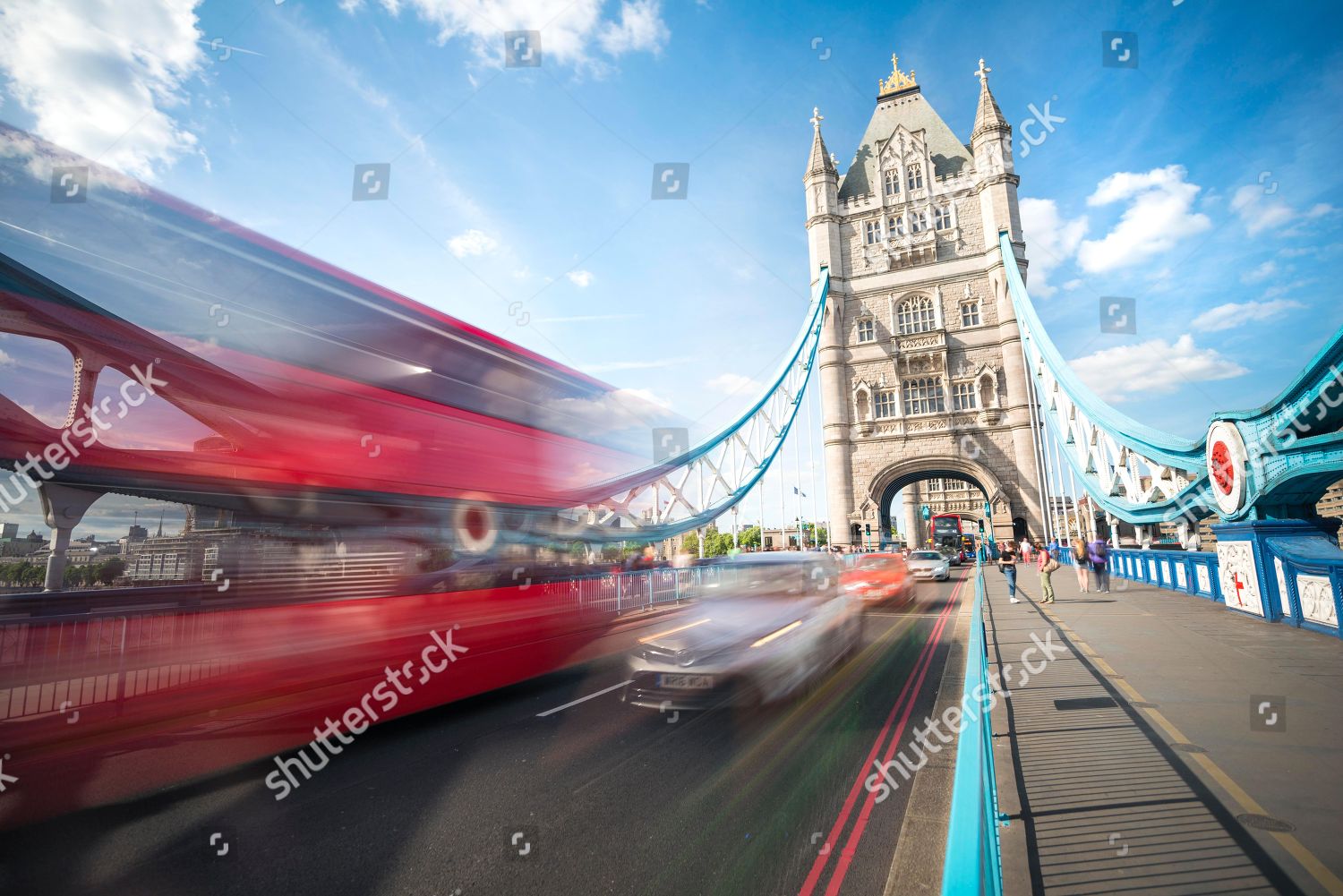 Red Doubledecker Bus On Tower Bridge Editorial Stock Photo - Stock ...
