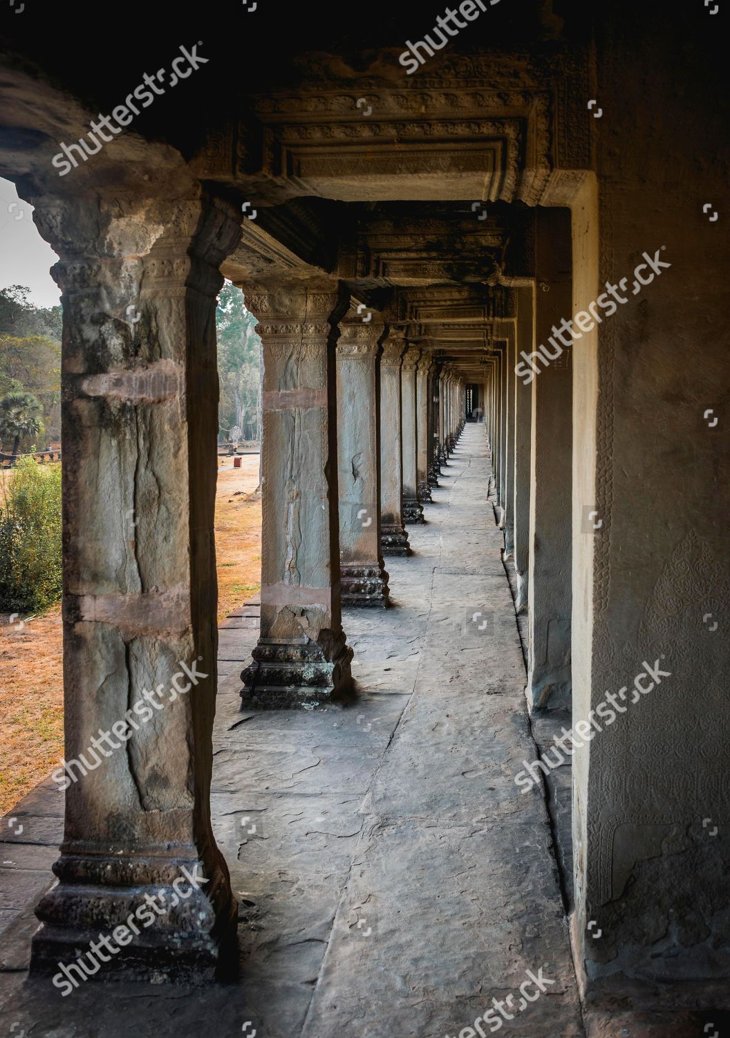 Arcade Temple Complex Angkor Wat Angkor Editorial Stock Photo - Stock ...