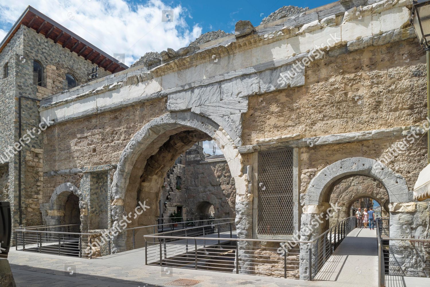 Porta Praetoria Gate Entrance Old Roman Editorial Stock Photo - Stock ...