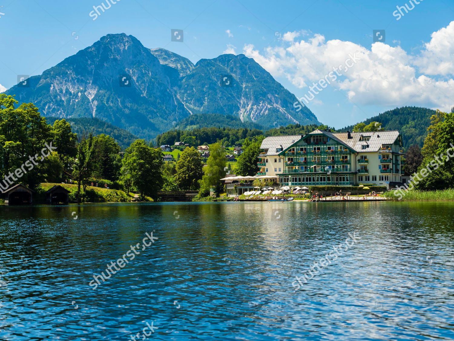 Hotel Seevilla Altaussee Altausseer Lake Styria Editorial Stock Photo ...