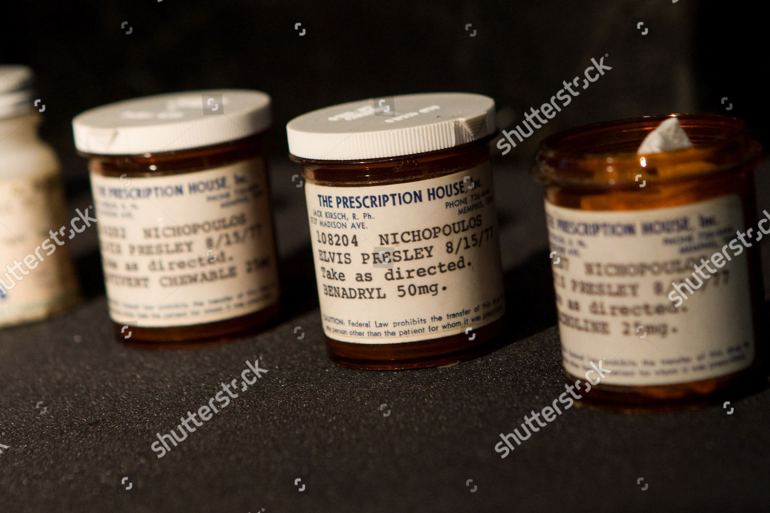 Elvis Presleys Prescription Bottles Editorial Stock Photo - Stock Image ...