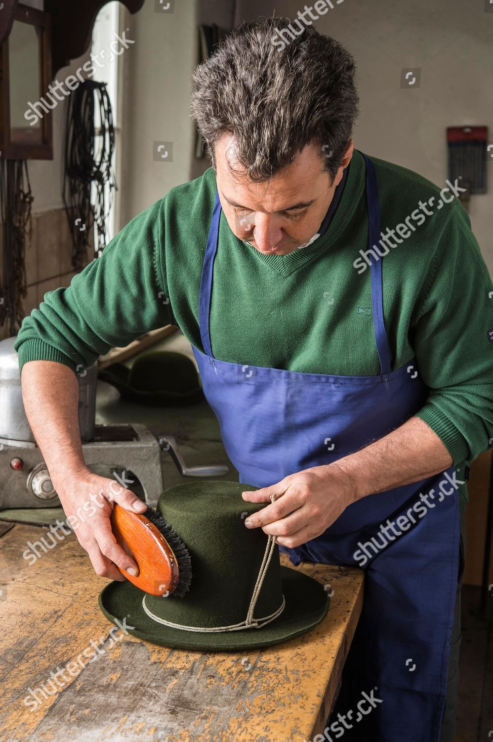 Model Released Man Brushing Dry Wool Editorial Stock Photo - Stock ...