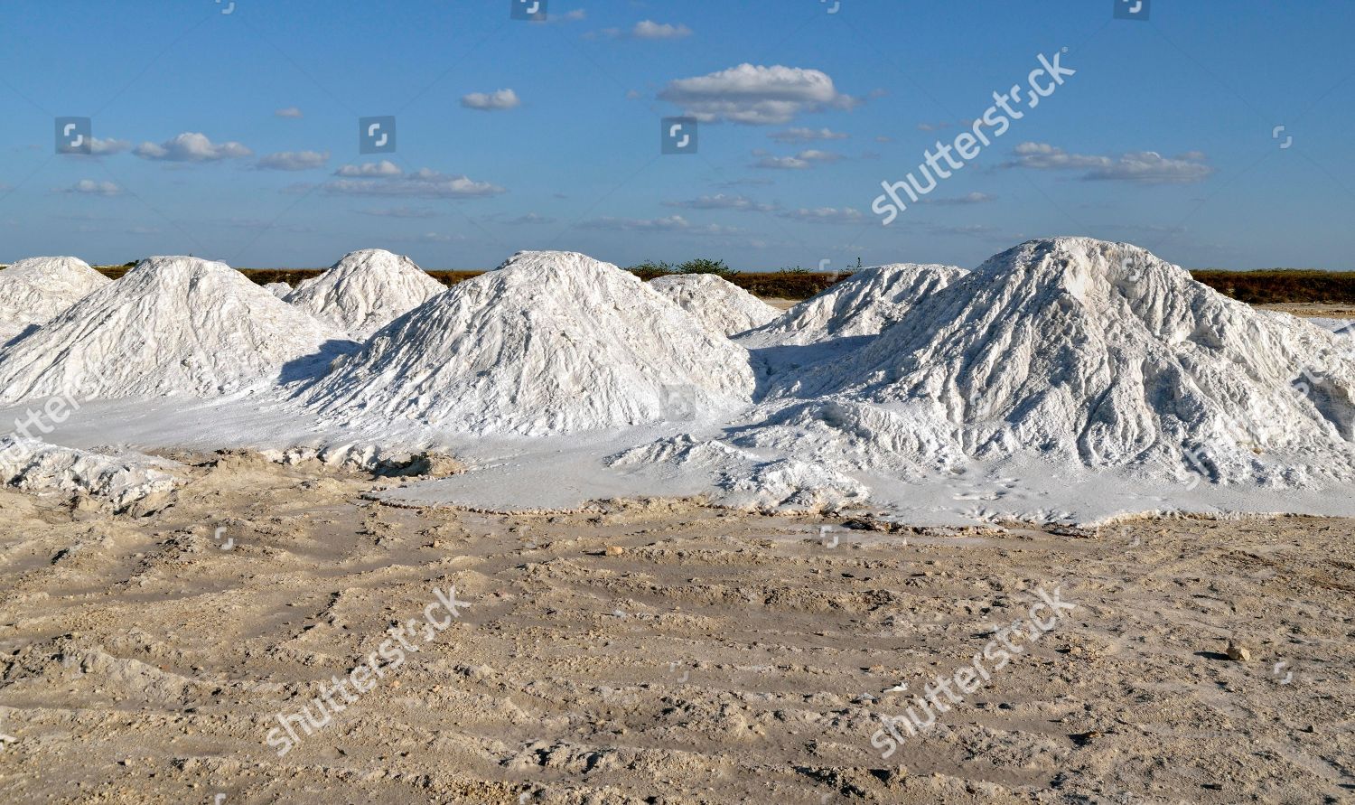 Salt Cones Raw Salt Saline Las Editorial Stock Photo - Stock Image ...