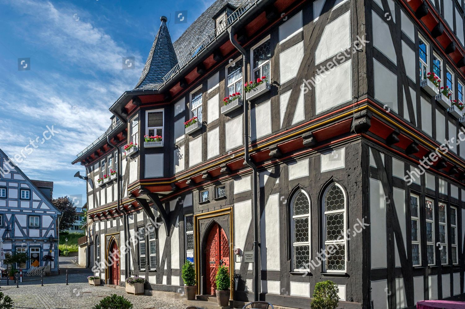 Historic Town Hall Late Gothic Halftimbered Editorial Stock Photo ...