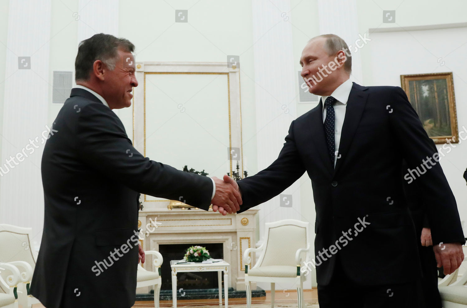 Russian President Vladimir Putin Shakes Hands Editorial Stock Photo ...