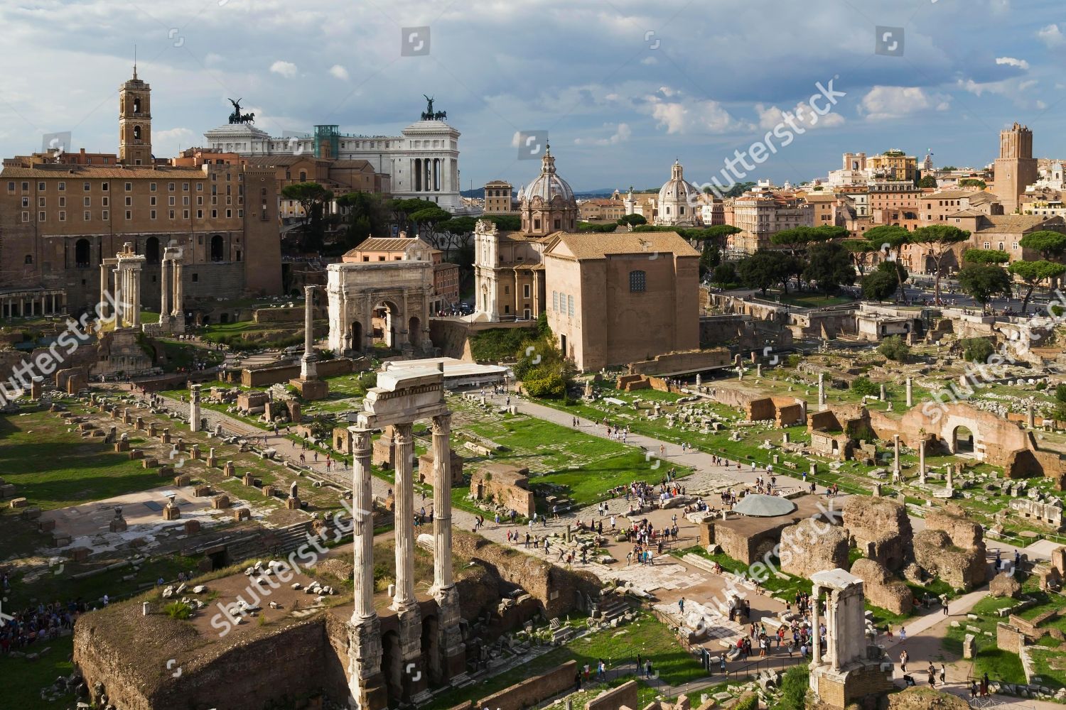 Top View Roman Forum Ruins Temple Editorial Stock Photo - Stock Image ...