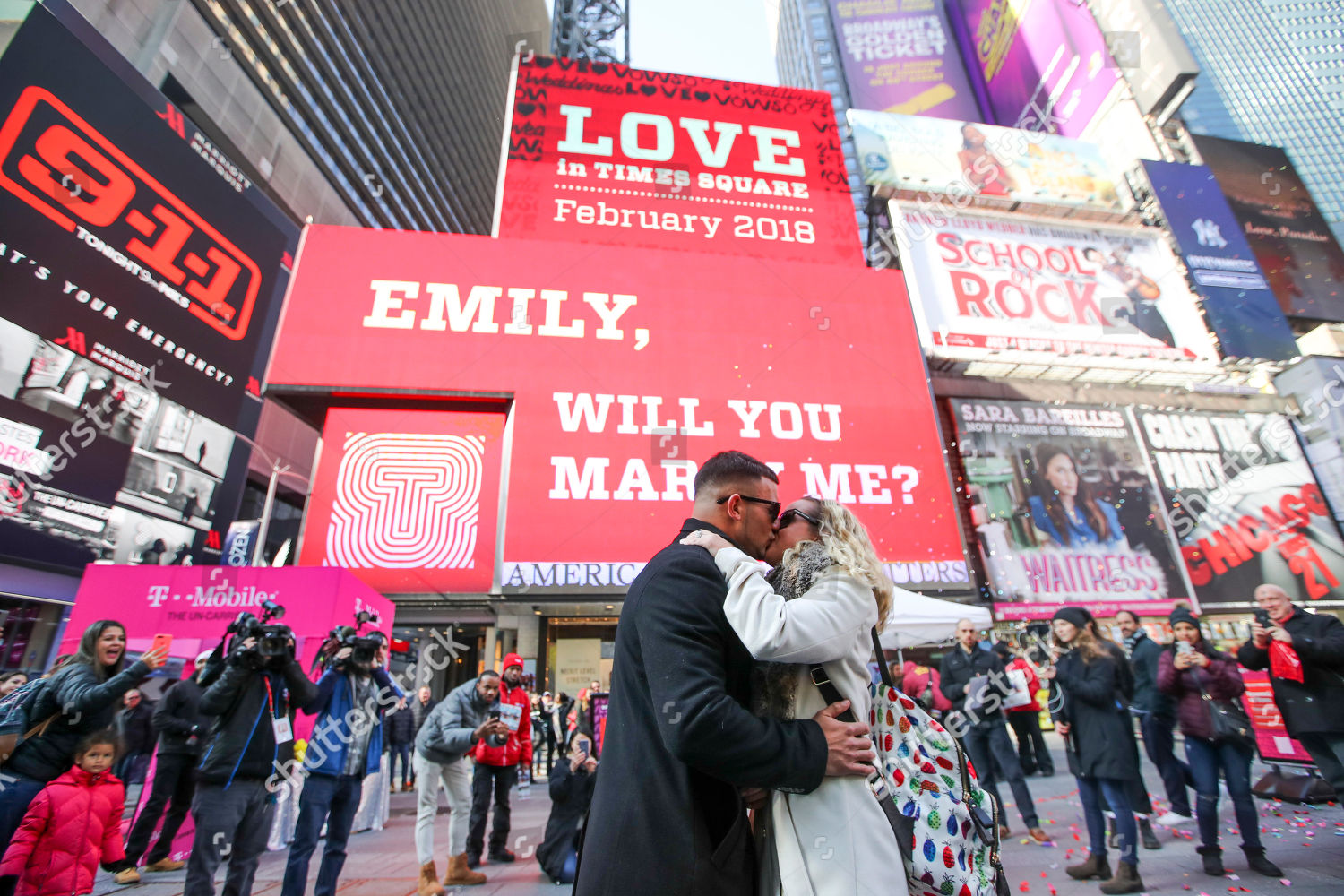 Joseph Lodato L Kisses Emily Gambarella Editorial Stock Photo - Stock ...