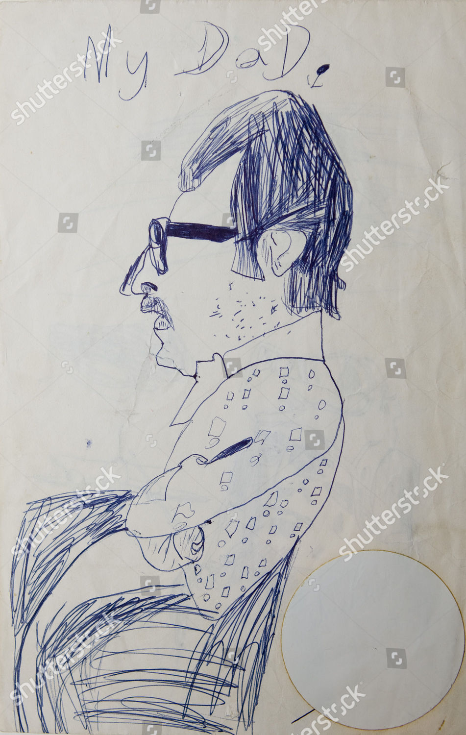 Drawing By Michael Sheen Aged 7 Editorial Stock Photo - Stock Image ...