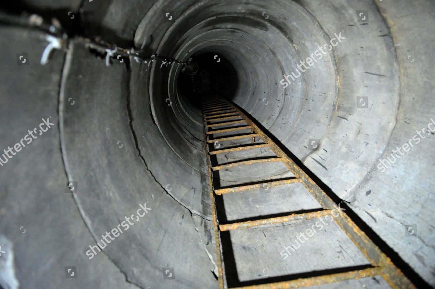 Ladder Inside Underground Shelter Under Szczecin Editorial Stock Photo ...