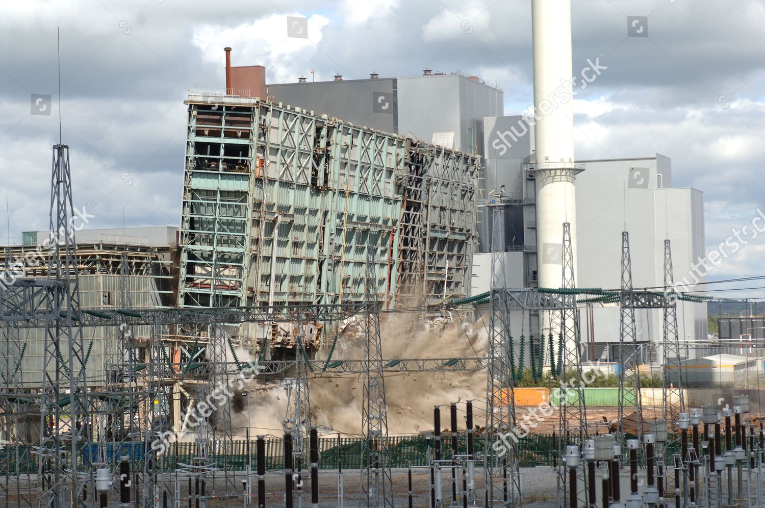 Old Peatpowered Generating Station Demolished Controlled Editorial ...