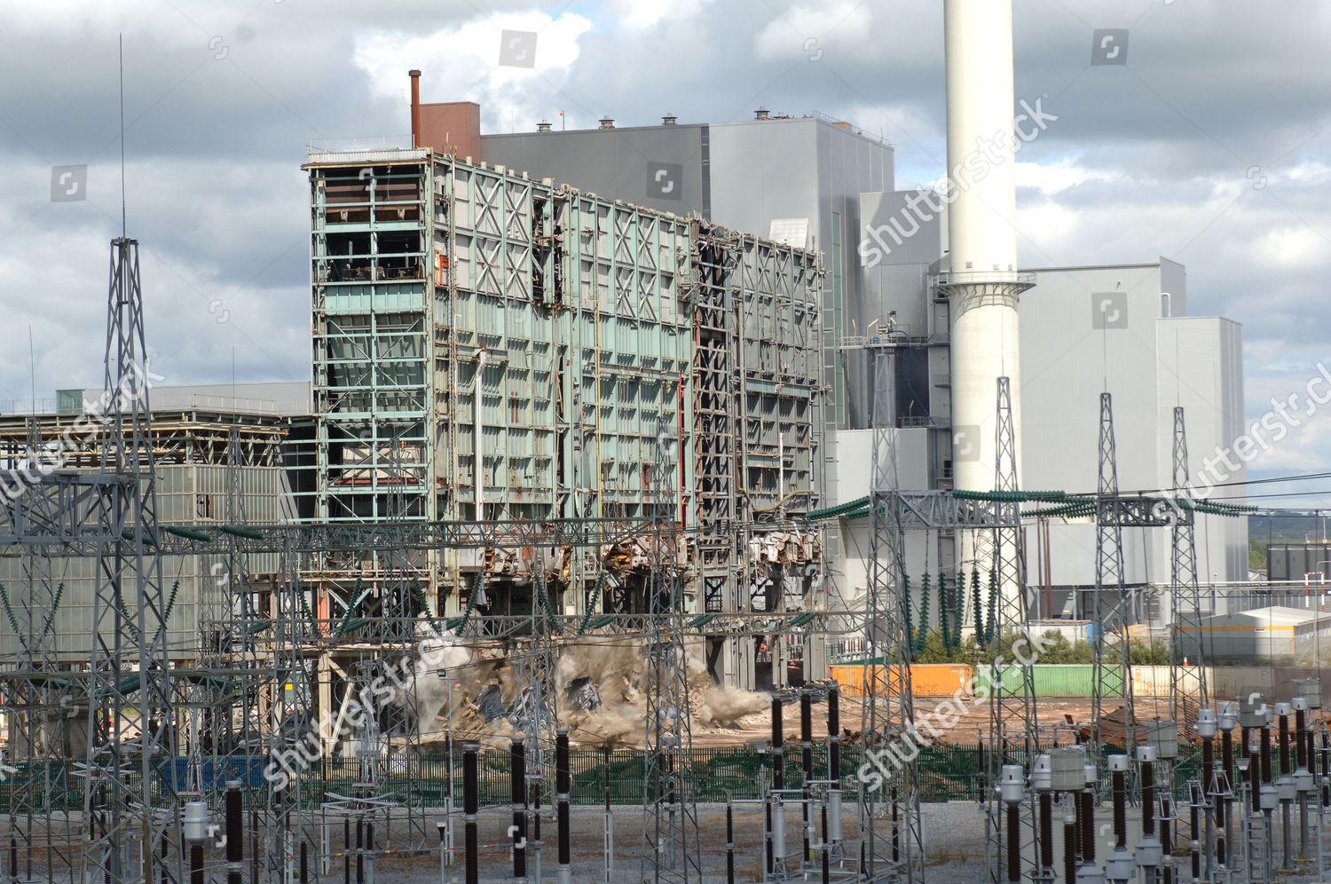 Old Peatpowered Generating Station Demolished Controlled Editorial ...