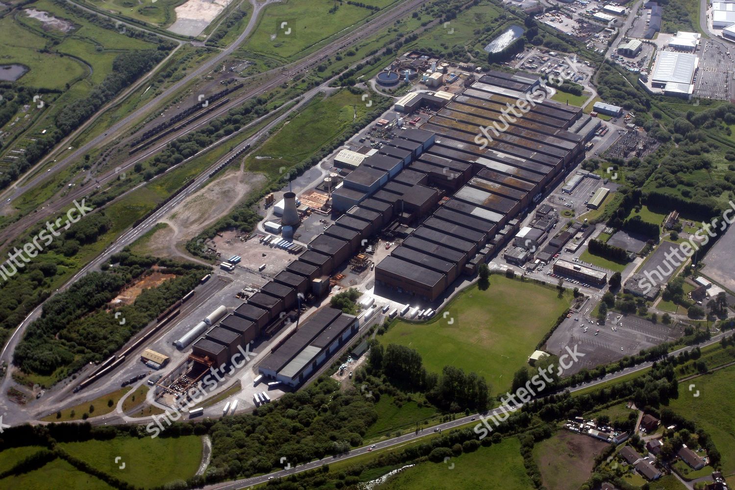 Corus Plant Parc Trostre Llanelli Wales Editorial Stock Photo - Stock ...