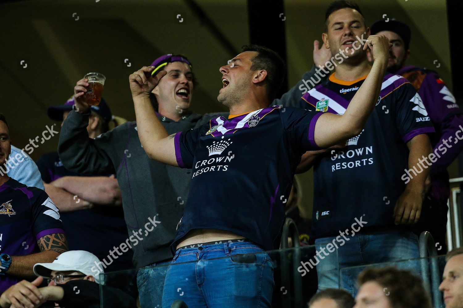Melbourne Storm Fans During Melbourne Storm Editorial Stock Photo ...