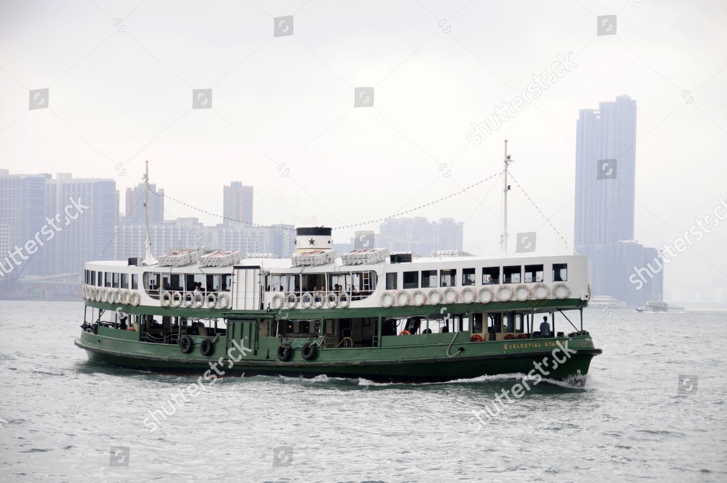 One Many Busy Ferries Between Kowloon Editorial Stock Photo - Stock ...