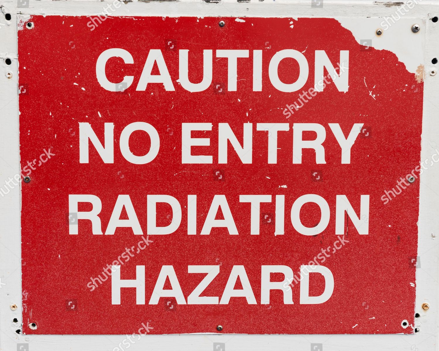 Lettering Caution No Entry Radiation Hazard Editorial Stock Photo ...