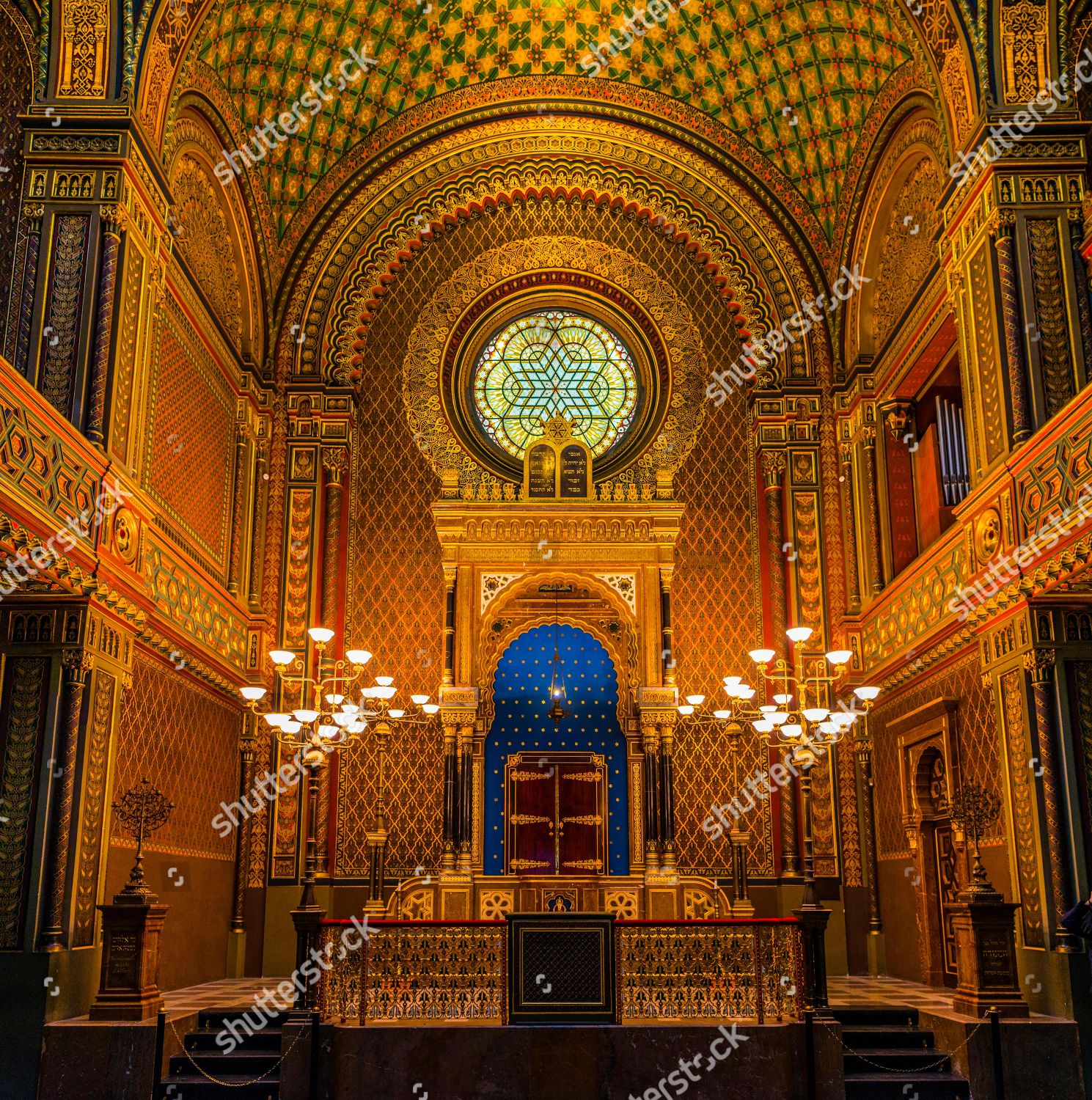 Bima Altar Spanish Synagogue Interior Shot Editorial Stock Photo ...
