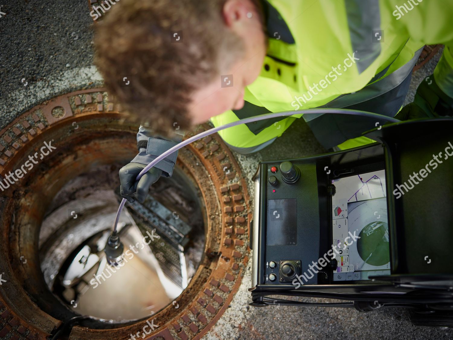 Model Released Sewer Cleaning Inspection Video Editorial Stock Photo ...
