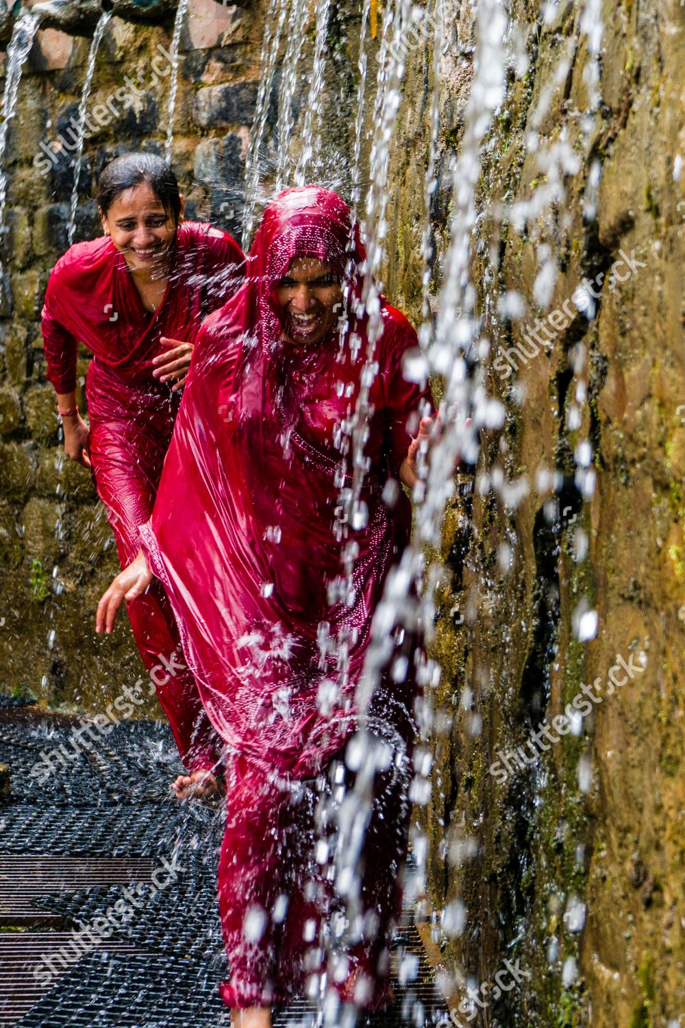 Two Female Pilgrims Running Through 108 Editorial Stock Photo - Stock ...