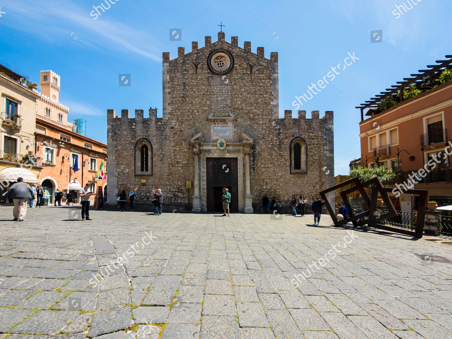 Cathedral San Nicolo Fontana Di Piazza Editorial Stock Photo - Stock ...