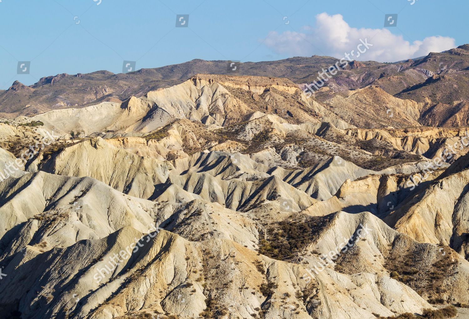 Bare Ridges Eroded Sandstone Badlands Tabernas Editorial Stock Photo ...